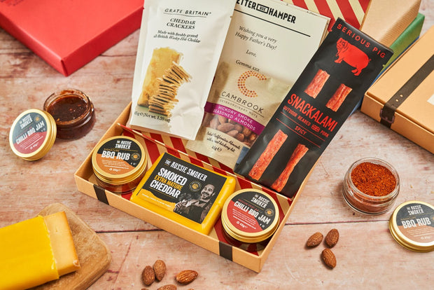 Luxury letter box gift hampers beautifully wrapped with British food ...
